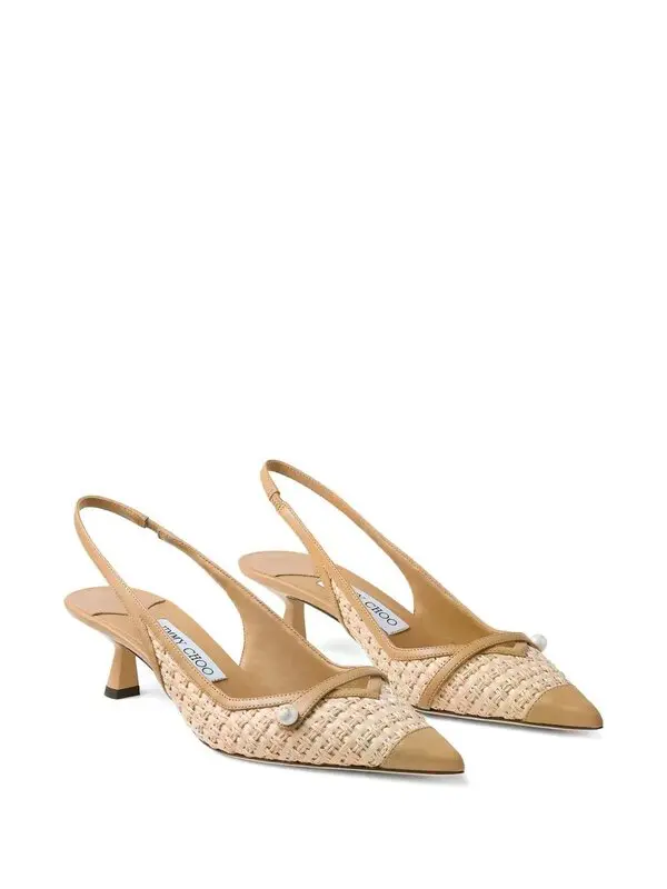 JIMMY CHOO Amita Slingback Pumps - Brown