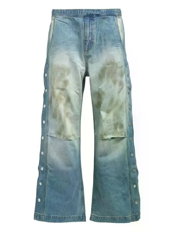BREATH Button-embellished Jeans - Blue