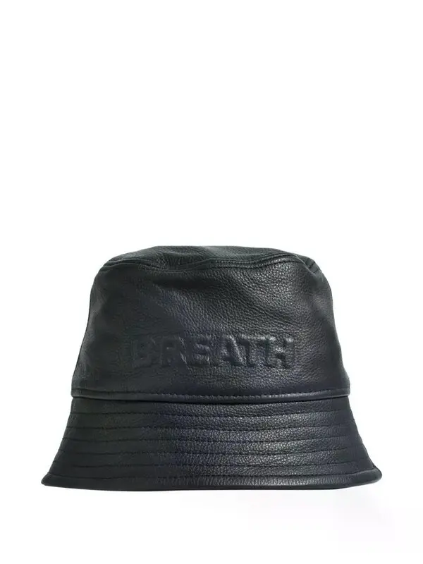 BREATH Embossed-logo Bucket Hat - Black