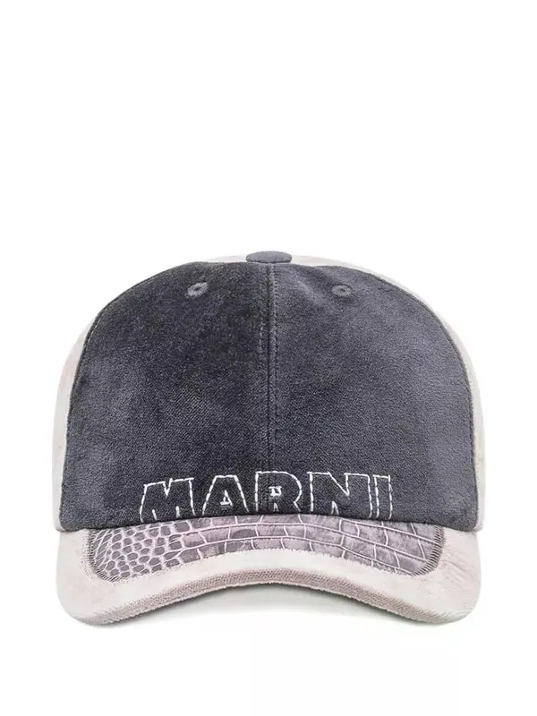 Marni Logo-embroidered Baseball Cap - Grey