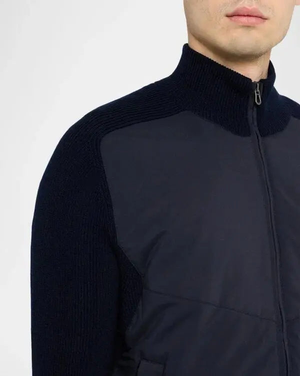 Sease Dinghy Cashmere Rib Reversible Rollneck Sweater - Midnight B