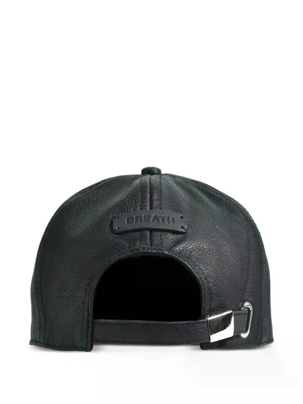 BREATH Logo-embossed Leather Baseball Cap