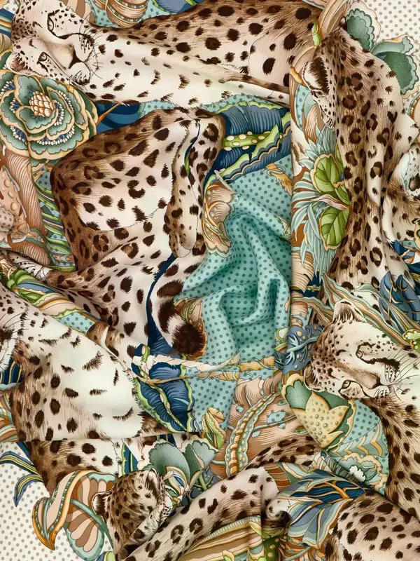 FERRAGAMO Cheetah-print Silk Scarf - Neutrals