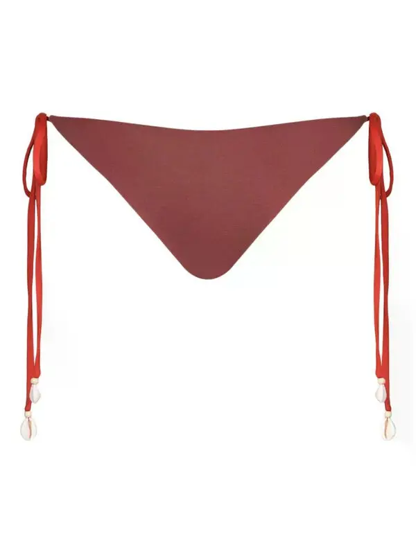 Johanna Ortiz Sagrado Printed Bikini Bottom - Red