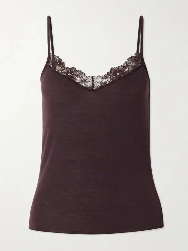 SKIMS Sheer Modal-blend Lace Cami