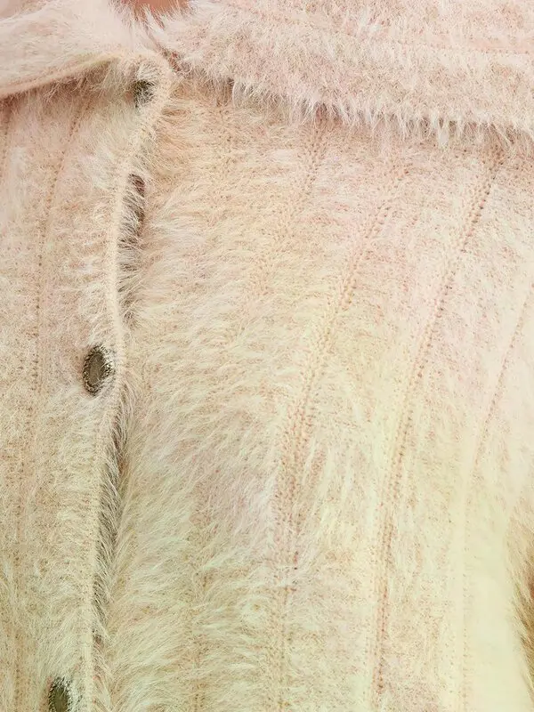 B+AB Buttoned Collar Cardigan - Pink