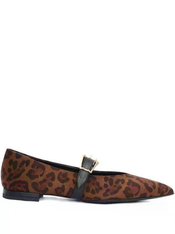 SERGIO LEVANTESI Leopard-print Ballet Flats - Brown
