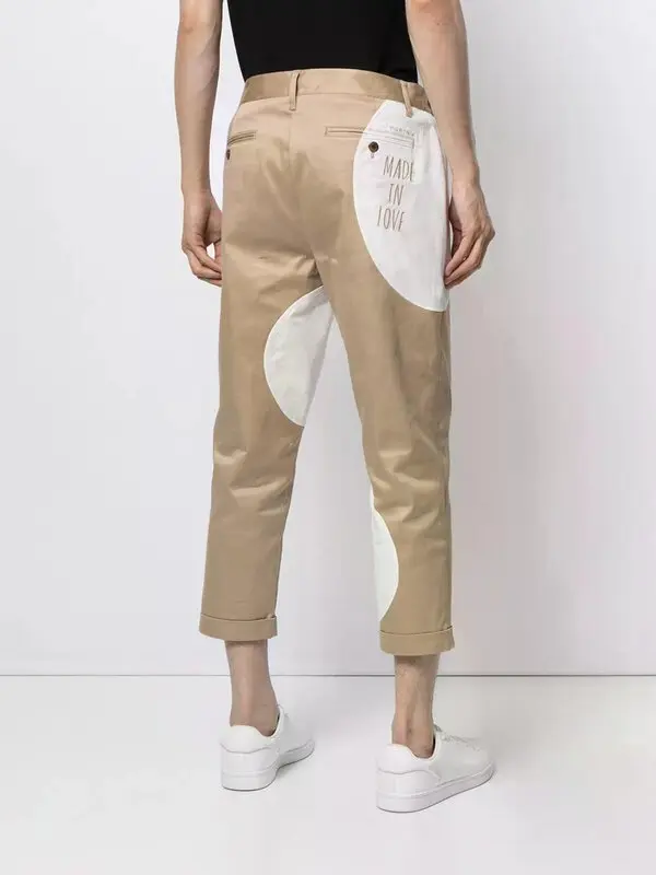PORTS V Spot-print Cropped Trousers