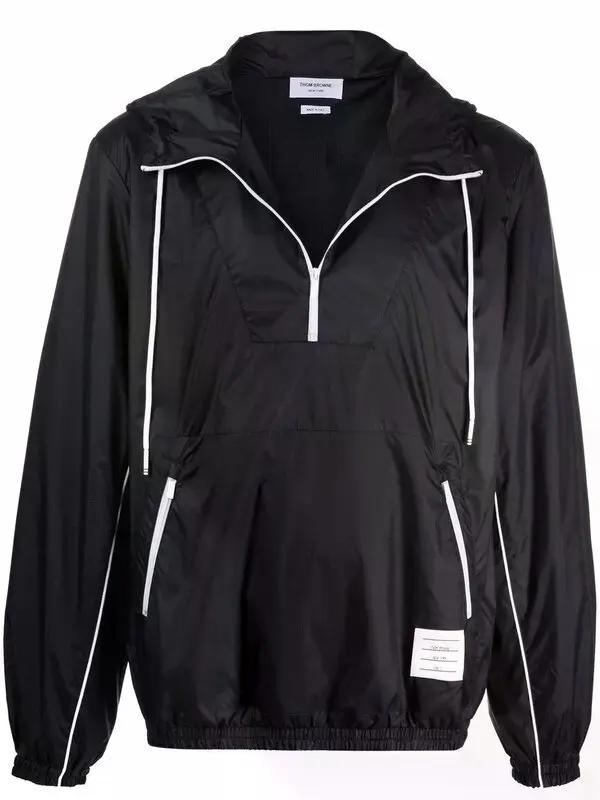 Thom Browne Logo Patch Hooded Jacket