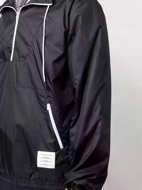 Thom Browne Logo Patch Hooded Jacket