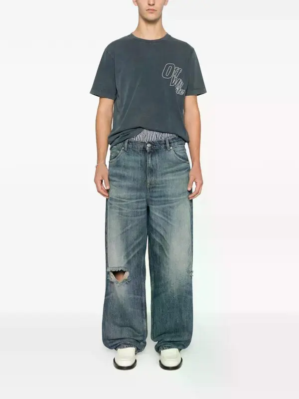 Off-White Outline-arrow Logo-print T-shirt