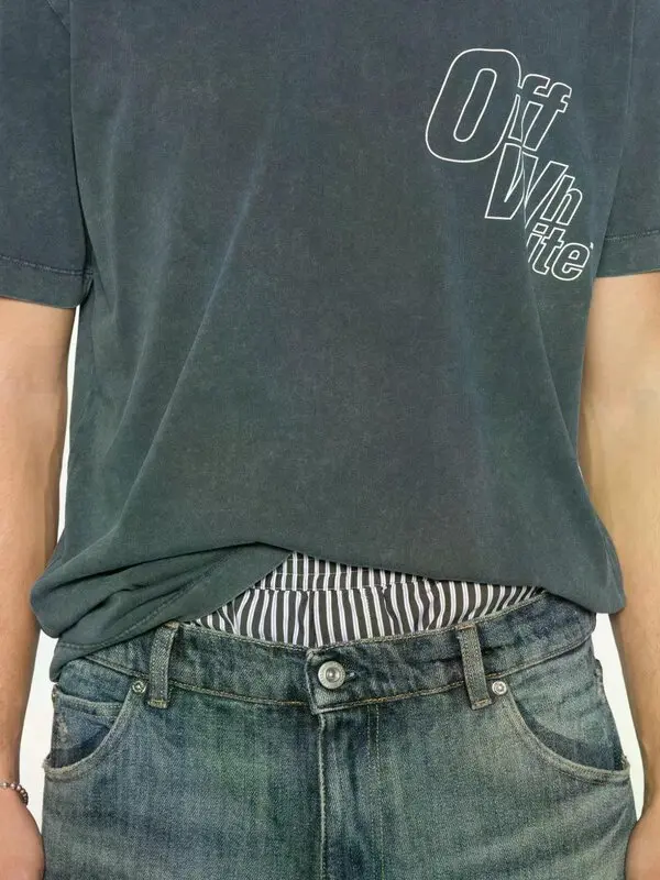 Off-White Outline-arrow Logo-print T-shirt