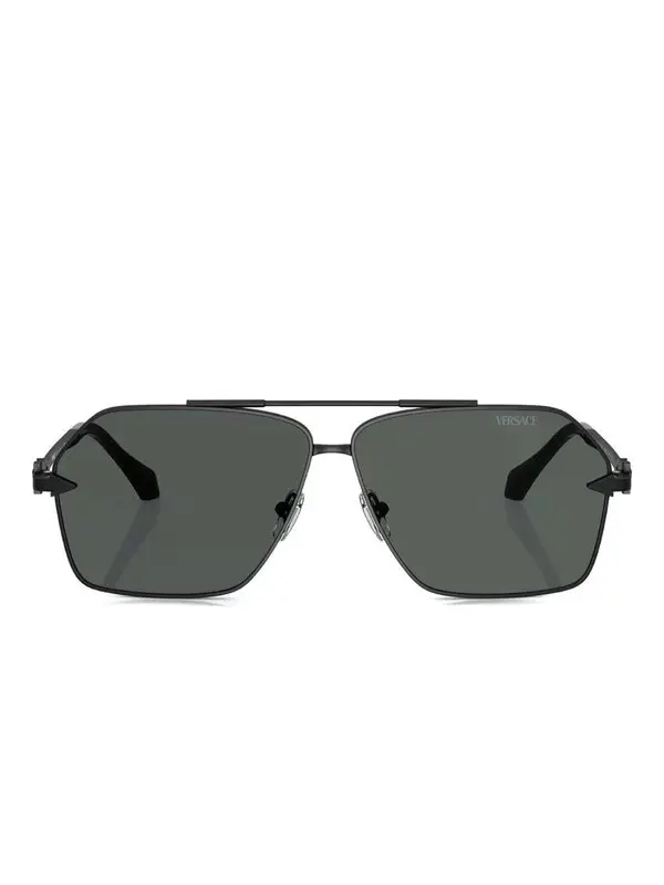 Versace Medusa-embellished Pilot Sunglasses - Black