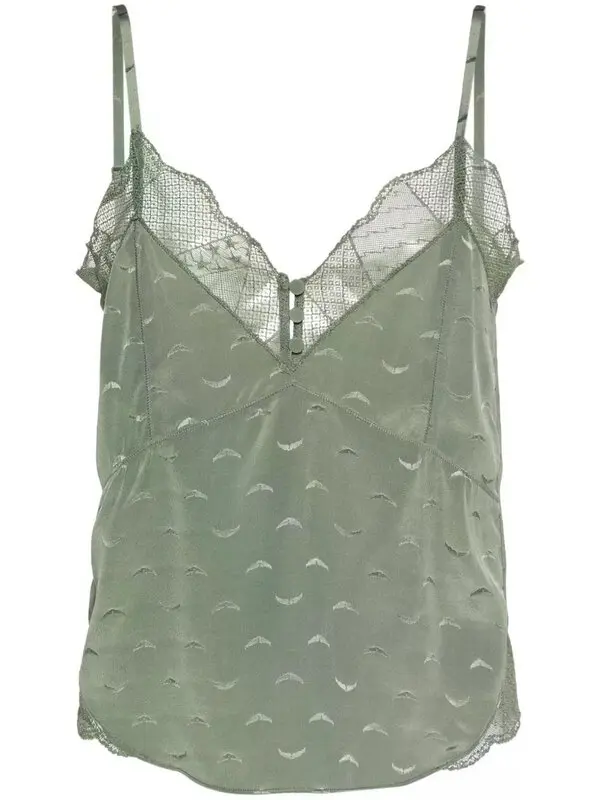 Zadig&Voltaire Logo-jacquard Silk Top