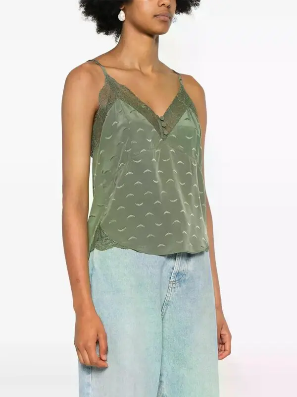 Zadig&Voltaire Logo-jacquard Silk Top