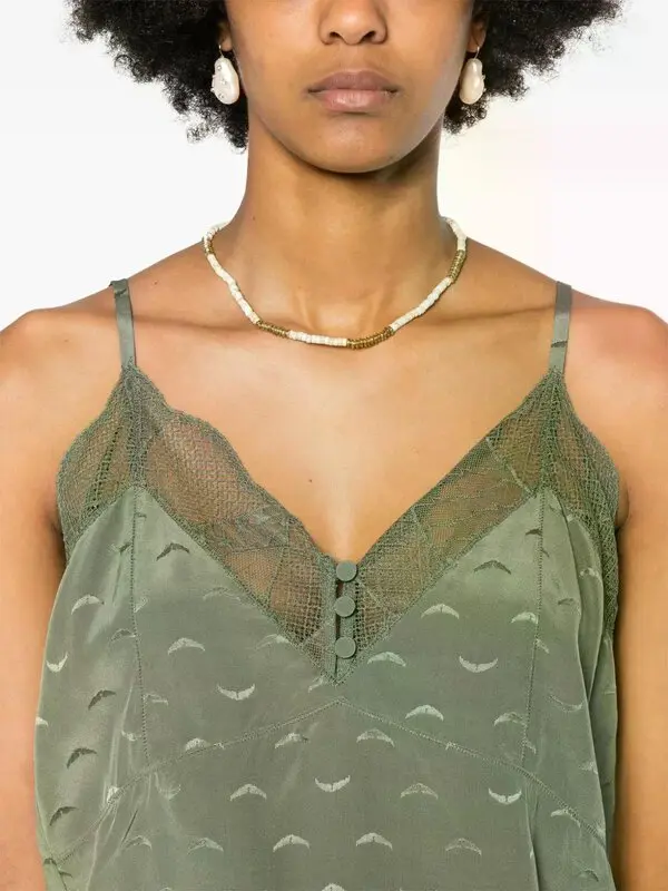 Zadig&Voltaire Logo-jacquard Silk Top