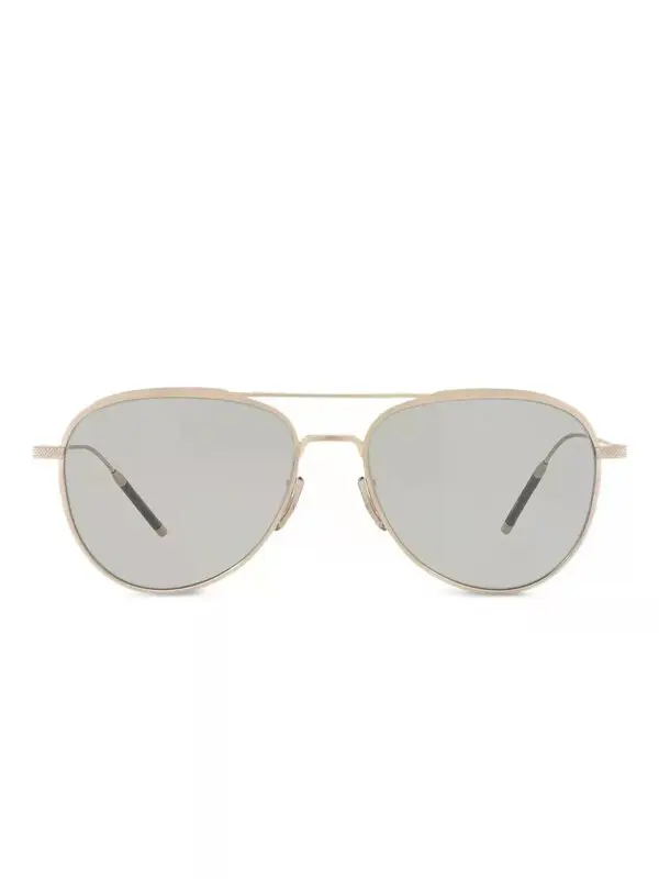 Oliver Spencer Tk-3 Double-bridge Sunglasses - Silver