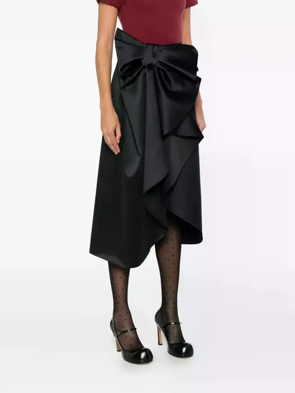 Viktor & Rolf Bow-embellished Midi Skirt - Black