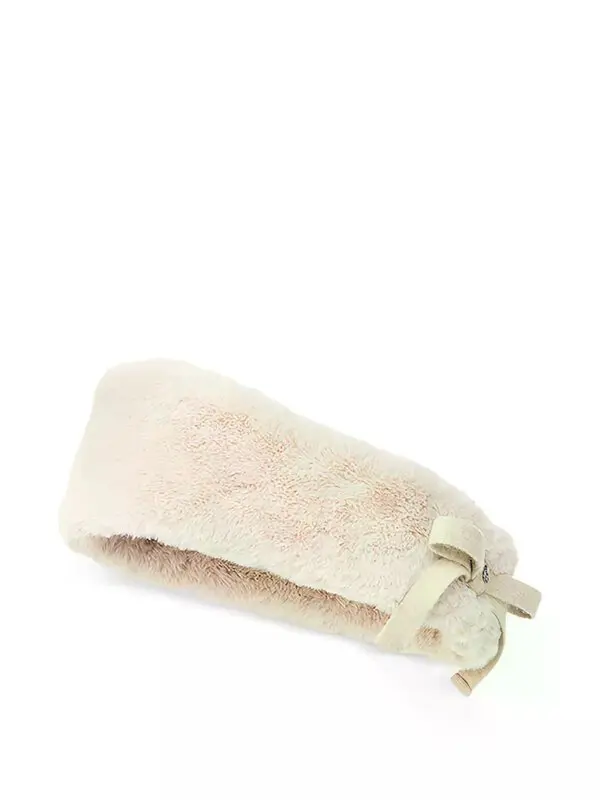 MAISON MICHEL Zaza Bow-detailed Hat - Neutrals