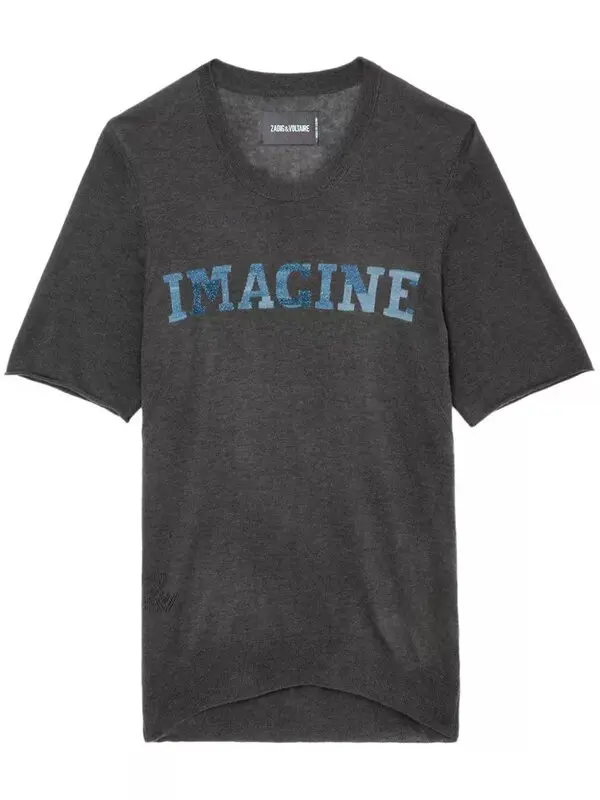 Zadig&Voltaire Ida Cashmere Top - Grey