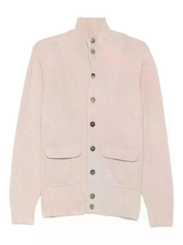 DELLA CIANA Buttoned Cardigan With High Neck And Pockets