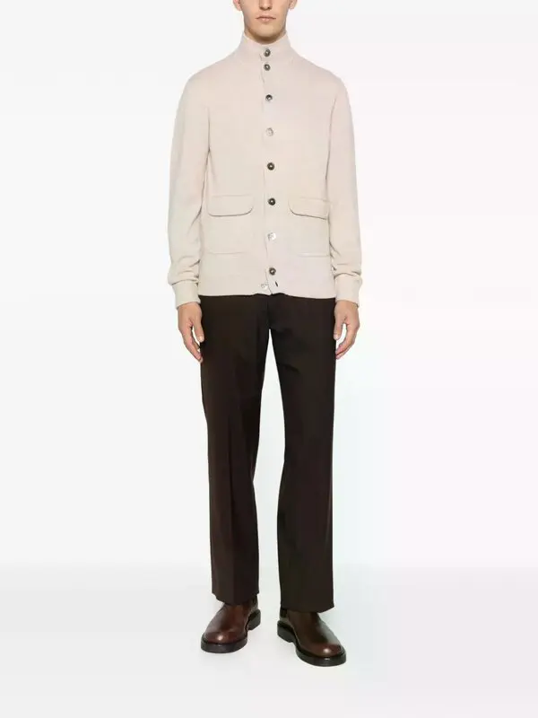 DELLA CIANA Buttoned Cardigan With High Neck And Pockets
