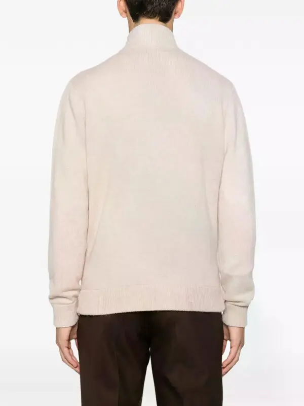 DELLA CIANA Buttoned Cardigan With High Neck And Pockets