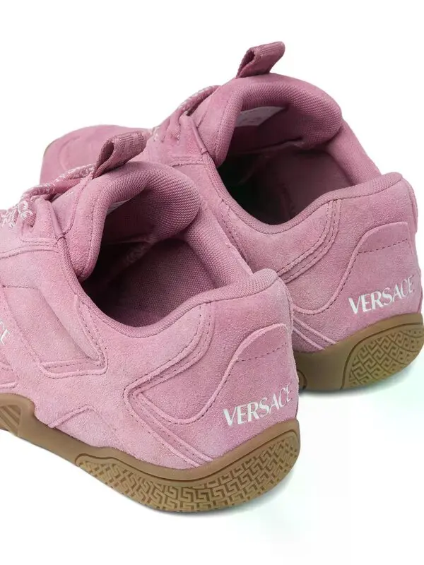 Versace Galaxia Suede Lace-up Trainers - Pink