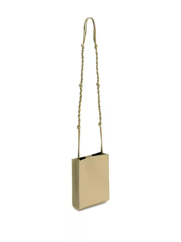 JIL SANDER Small Tangle Messenger Bag With Knotted Strap And Embossed Logo - Neutrals