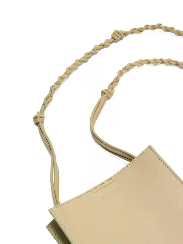 JIL SANDER Small Tangle Messenger Bag With Knotted Strap And Embossed Logo - Neutrals