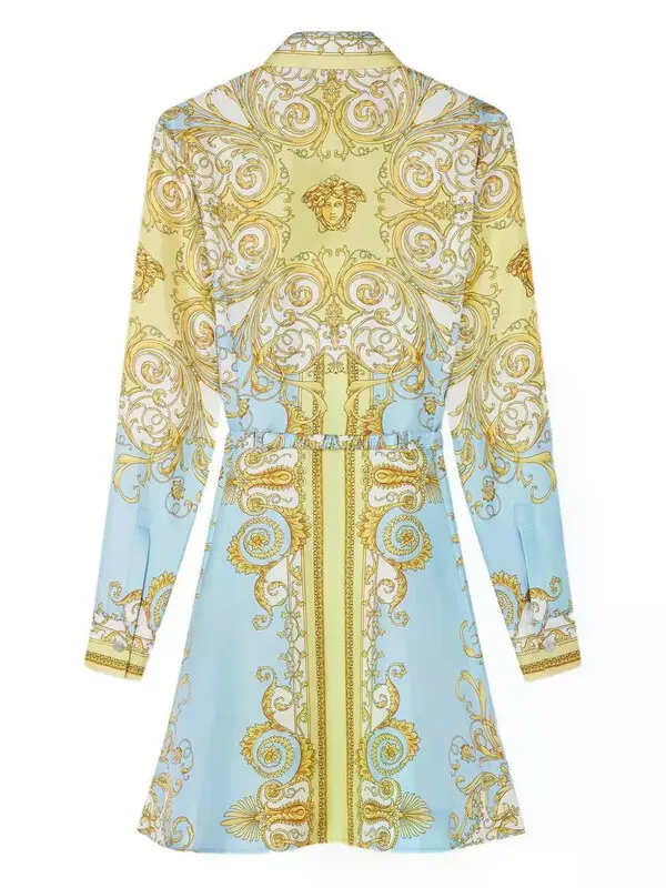 Versace Barocco Print Midi Shirt Dress