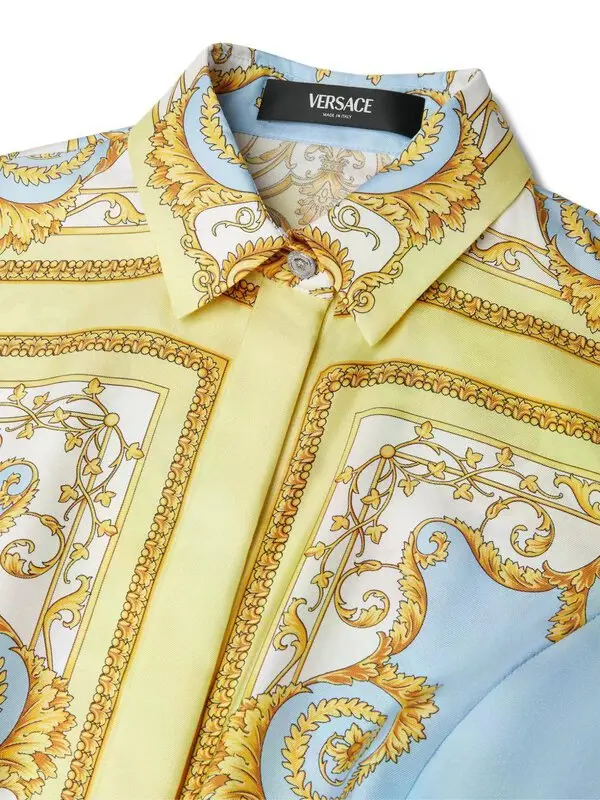 Versace Barocco Print Midi Shirt Dress