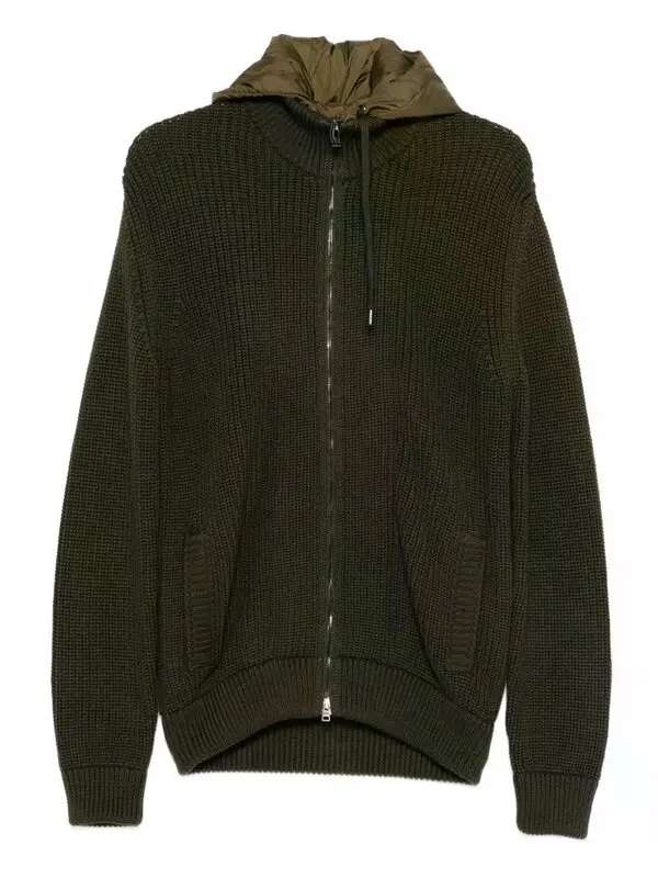 Herno Zip Hooded Cardigan