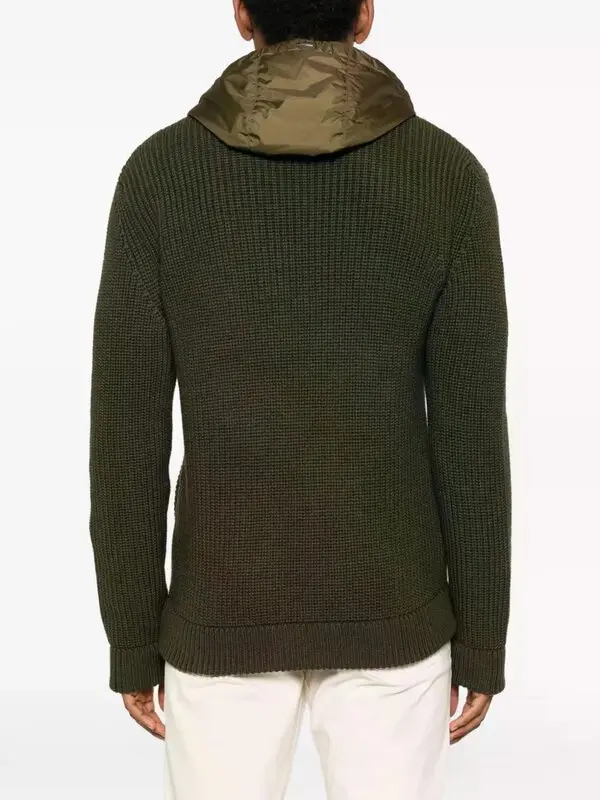 Herno Zip Hooded Cardigan