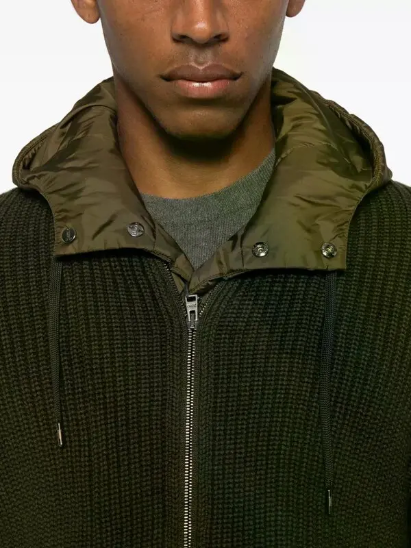 Herno Zip Hooded Cardigan