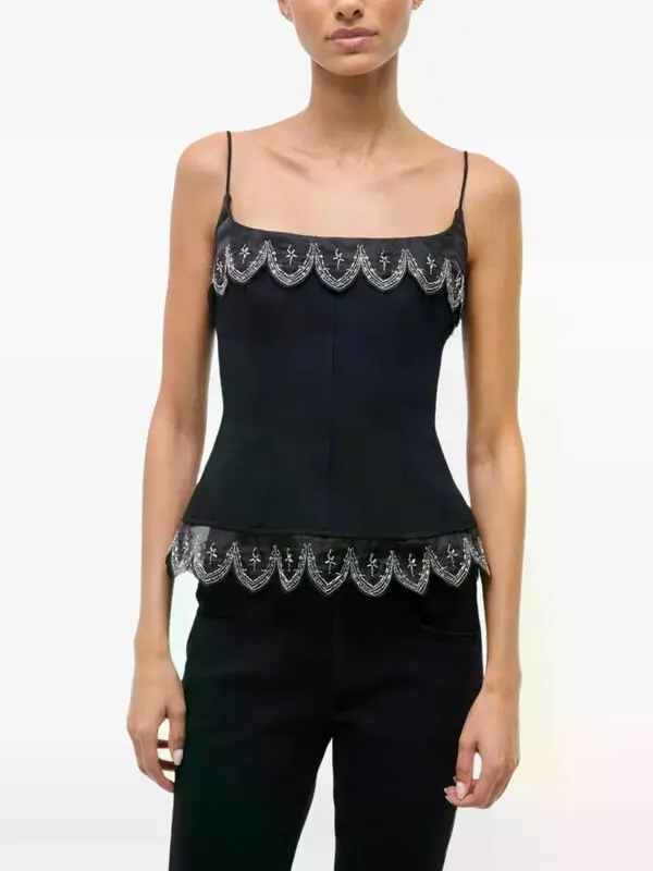 Staud Colette Scalloped Top