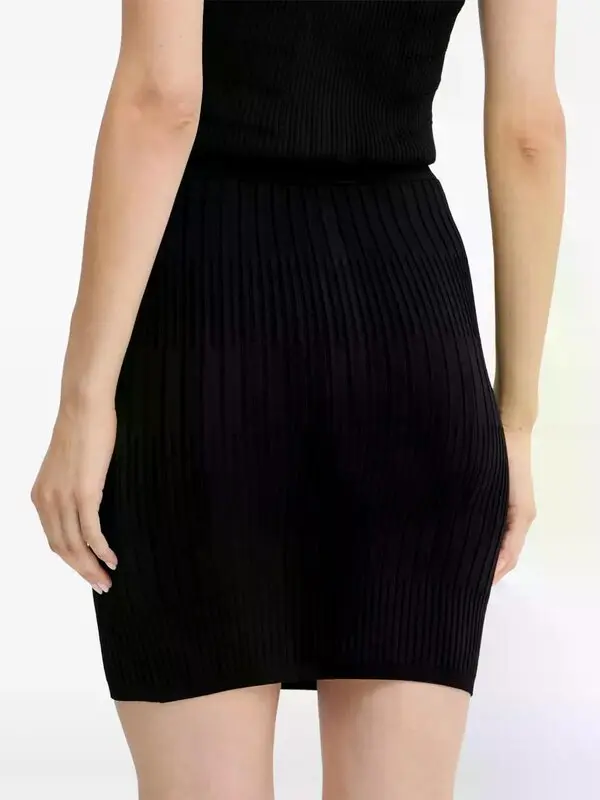 MARCIANO Button-detail Ribbed Mini Skirt
