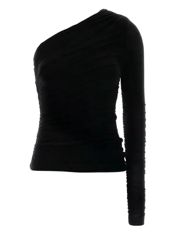 AGOLDE Ruched One-shoulder Top