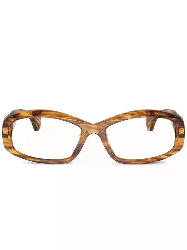 ALAIN MIKLI Rectangle Frame Sunglasses - Brown