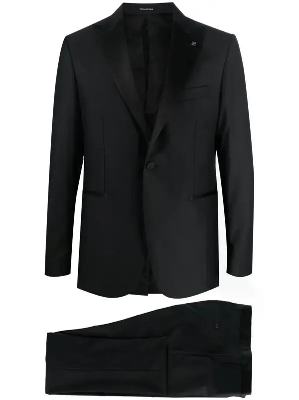 Tagliatore Single-breasted Virgin Wool Suit - Black
