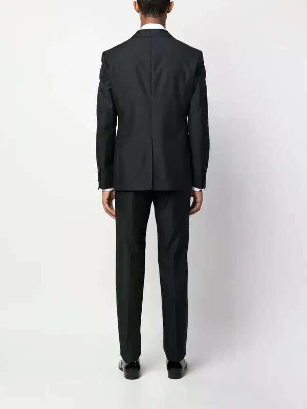 Tagliatore Single-breasted Virgin Wool Suit - Black