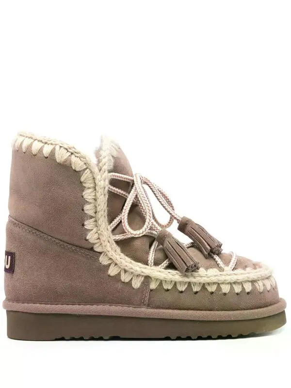 Mou Boots With Whipstitch Trim And Tassel Detail