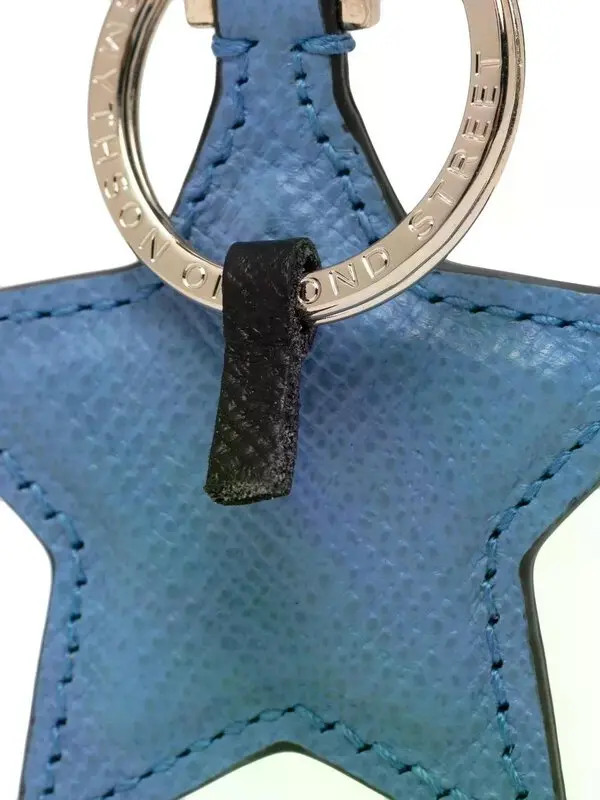 Smythson Star Leather Keychain