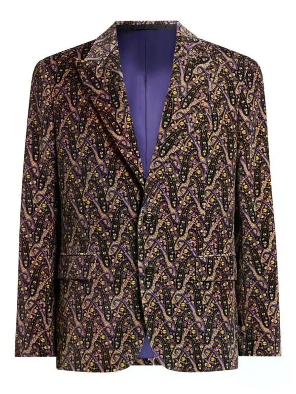 Etro Floral Paisley Velvet Jacket
