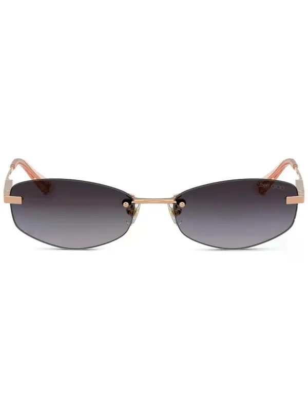 JIMMY CHOO Oval Frame Tinted Sunglasses - Pink