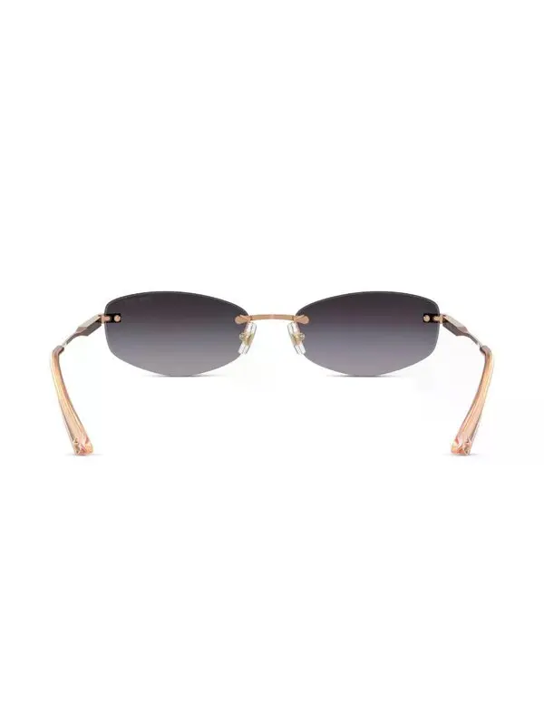 JIMMY CHOO Oval Frame Tinted Sunglasses - Pink