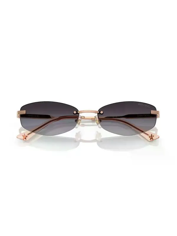 JIMMY CHOO Oval Frame Tinted Sunglasses - Pink