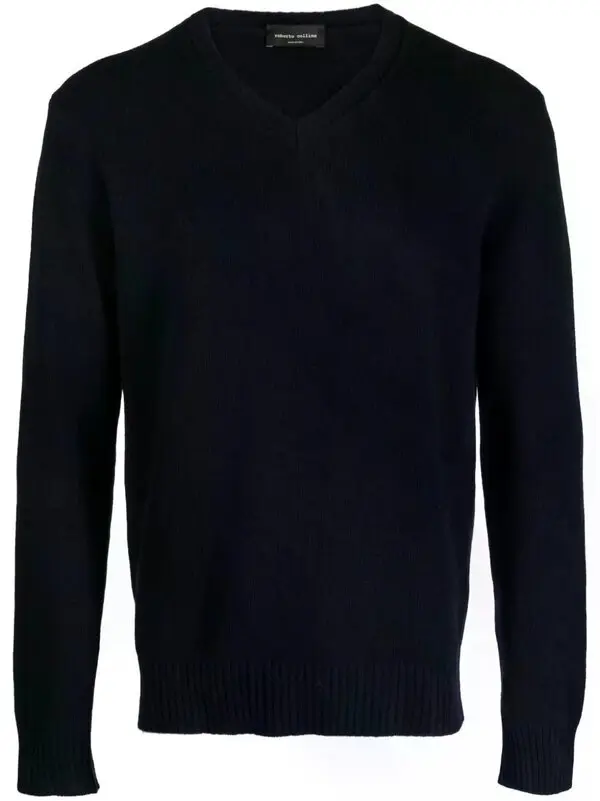 ROBERTO COLLINA V-neck Merino Wool Jumper