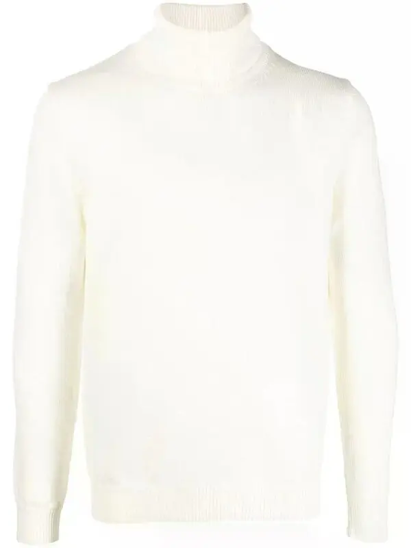 ROBERTO COLLINA Ribbed Hem Roll-neck Sweater