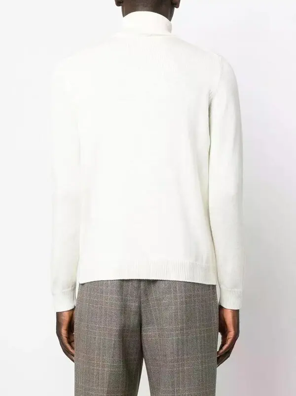 ROBERTO COLLINA Ribbed Hem Roll-neck Sweater